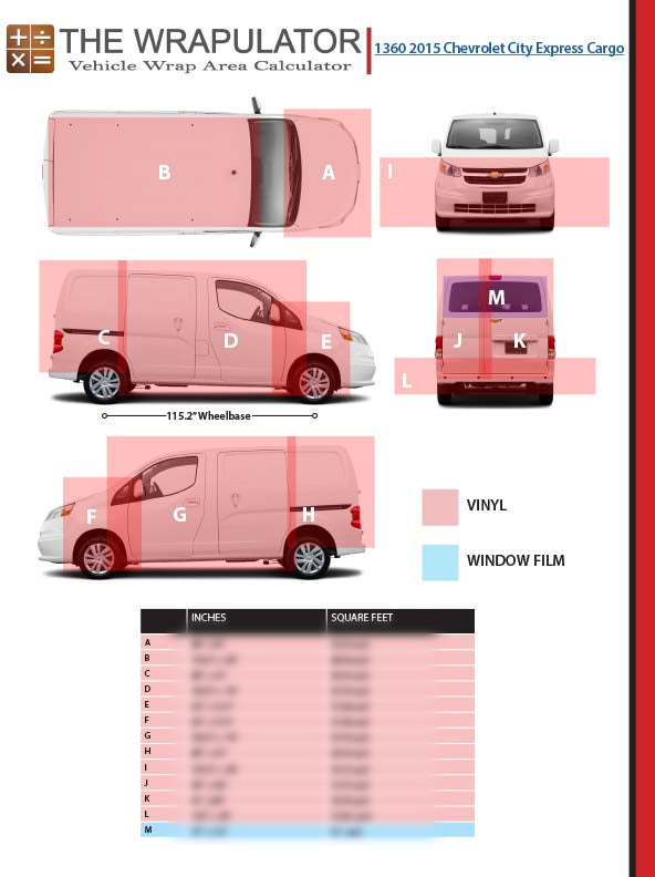 express van interior dimensions