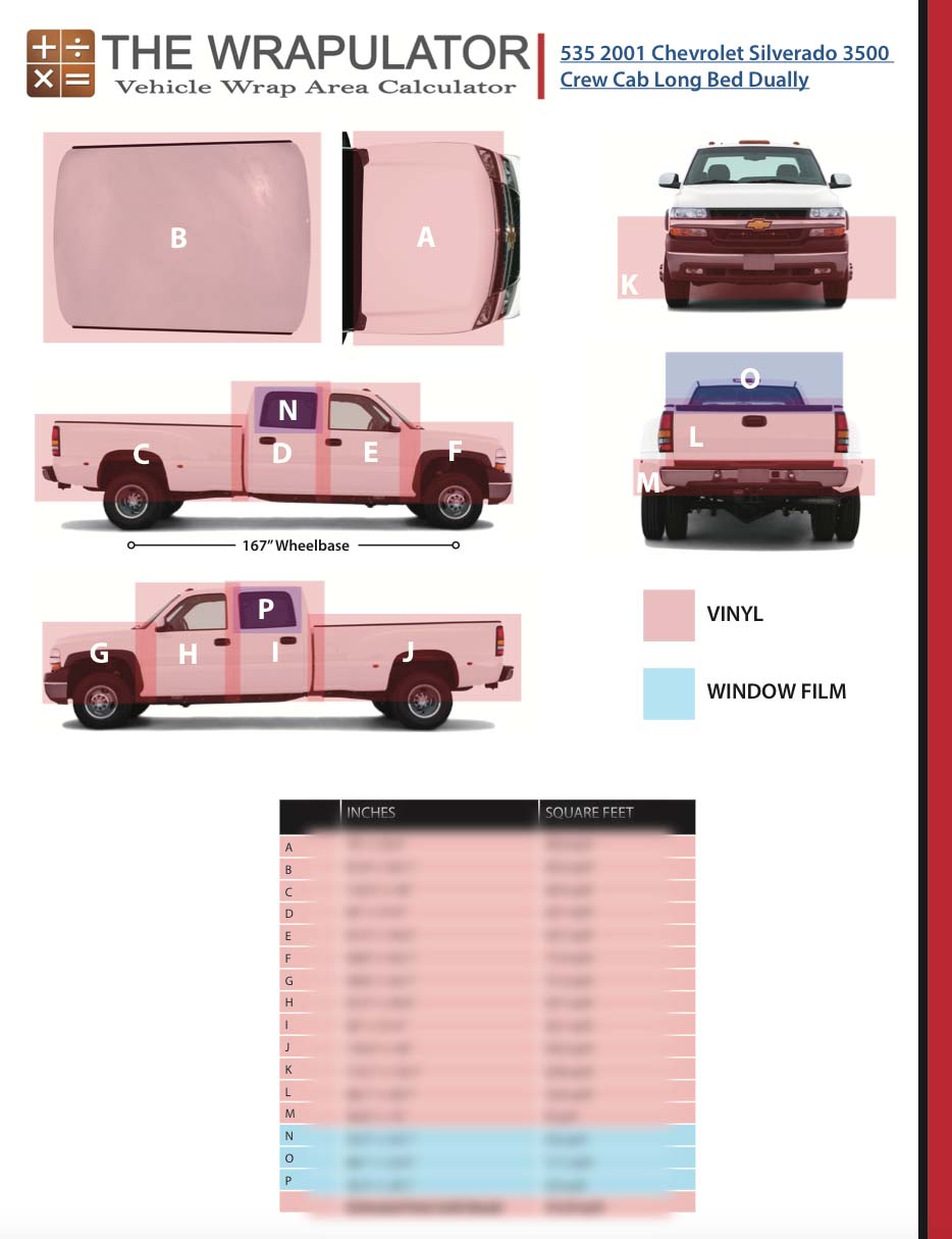 2001 chevy silverado bed width