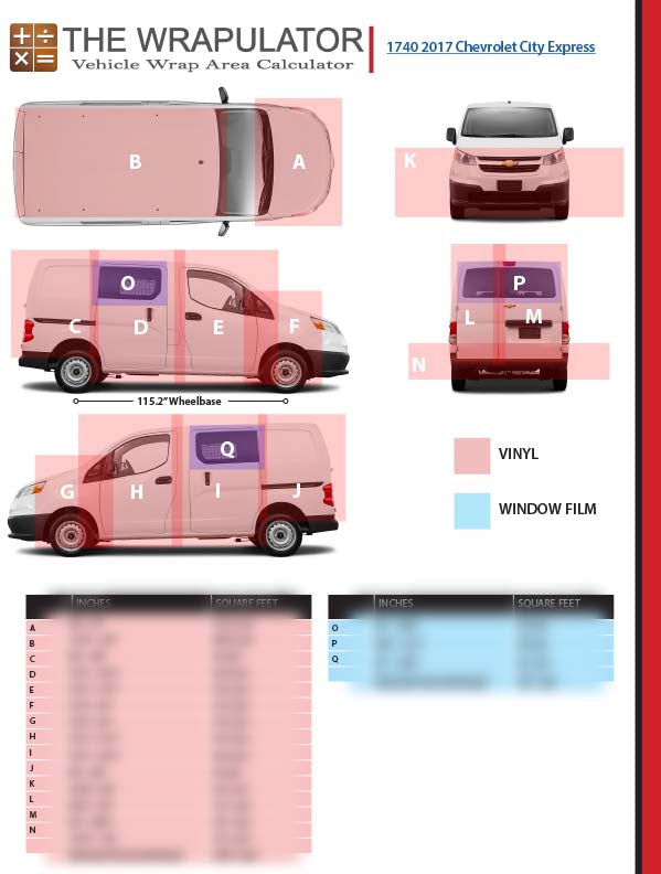 chevy van dimensions