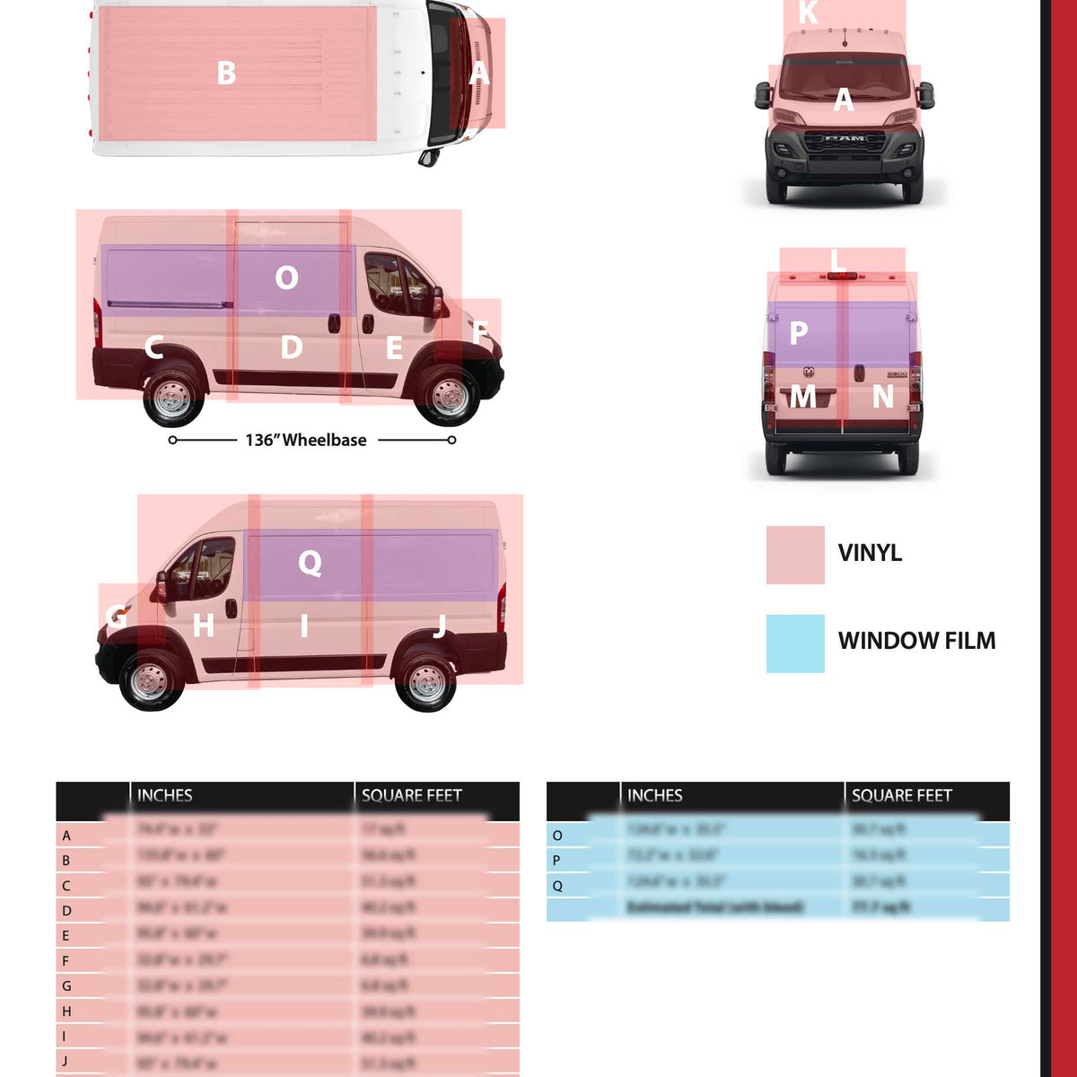 2023 RAM ProMaster 1500 High Roof 136" WB 3610 PDF – BadWrap