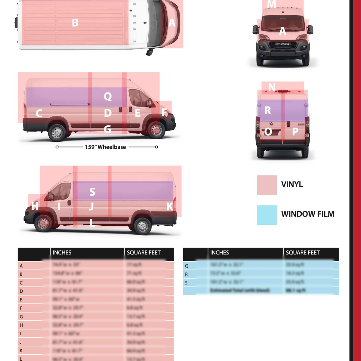 2023 RAM ProMaster 3500 Extended High Roof Cargo 159" WB 3709 PDF – BadWrap