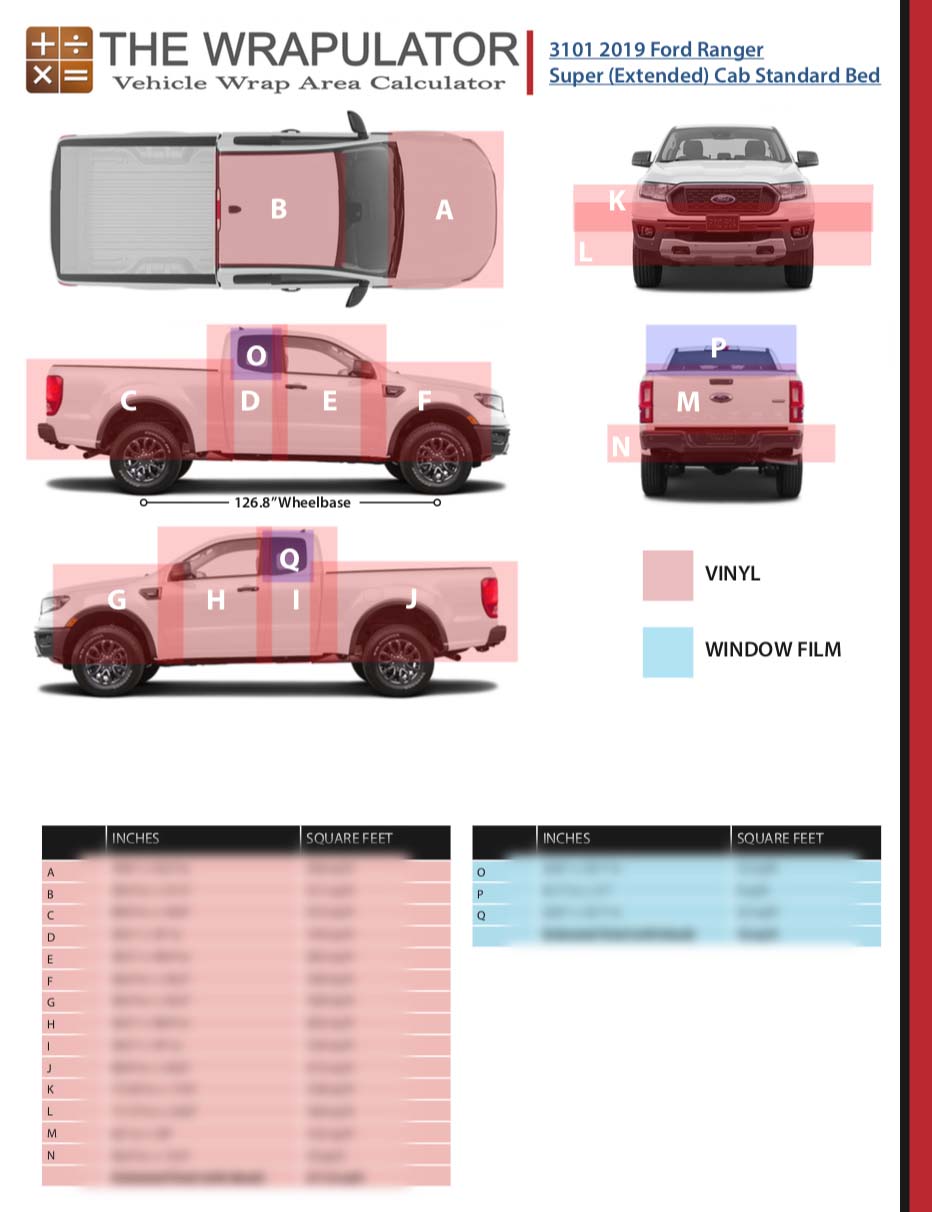 2019 Ford Ranger XLT Super (Extended) Cab Standard Bed 3101 PDF – BadWrap