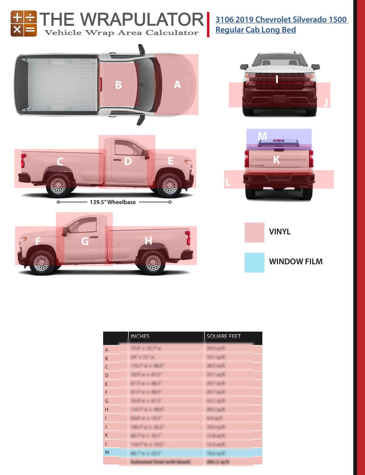 2019 Chevrolet Silverado 1500 WT Regular Cab Long Bed 3106 PDF – BadWrap