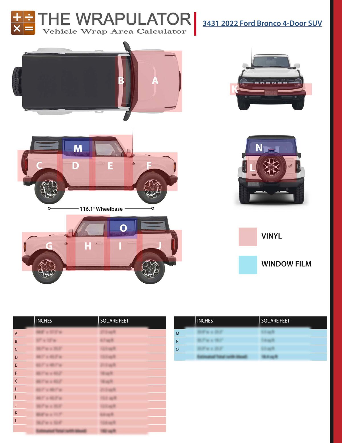 2022 Ford Bronco Outer Banks 4 Door 3431 PDF – BadWrap