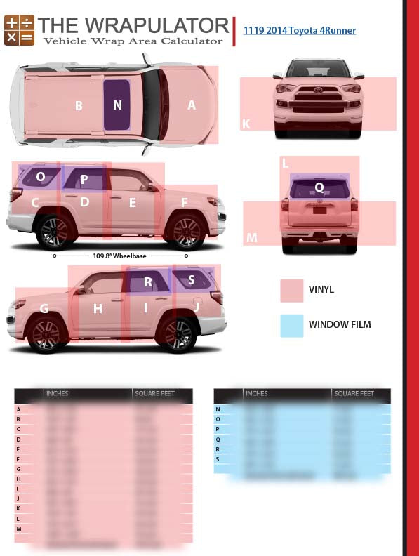 2014 Toyota 4Runner Limited SUV 1119 PDF – BadWrap
